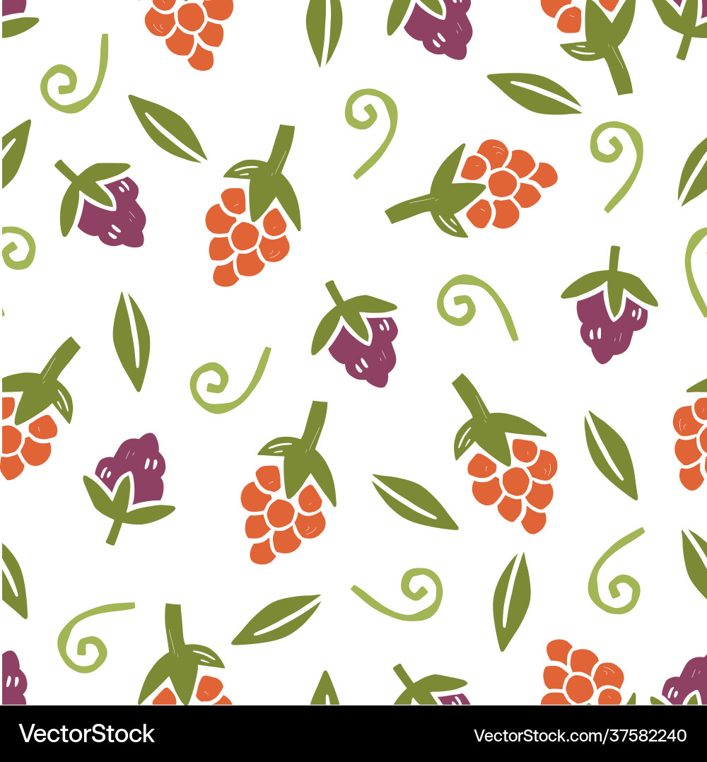 Seamless pattern simple berry Royalty Free Vector Image