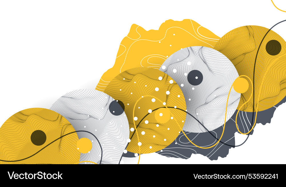 Abstract art wireframe background modern science Vector Image