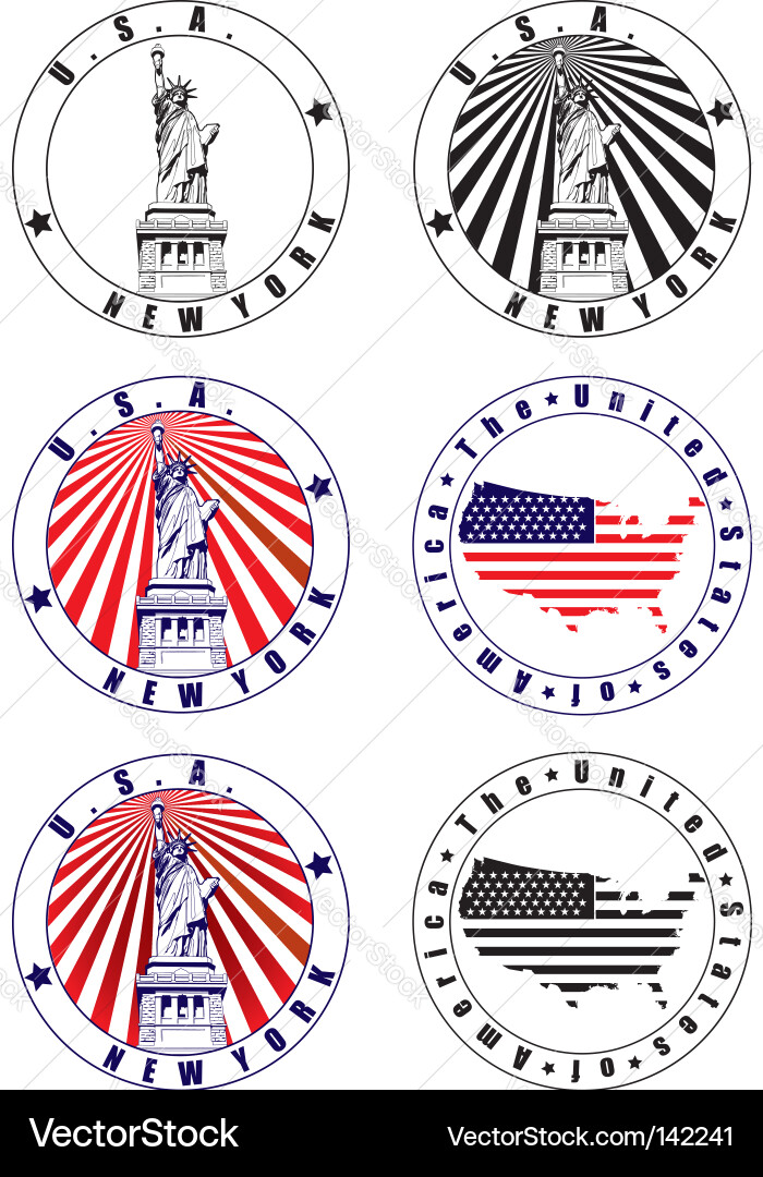 American stamp Royalty Free Vector Image - VectorStock