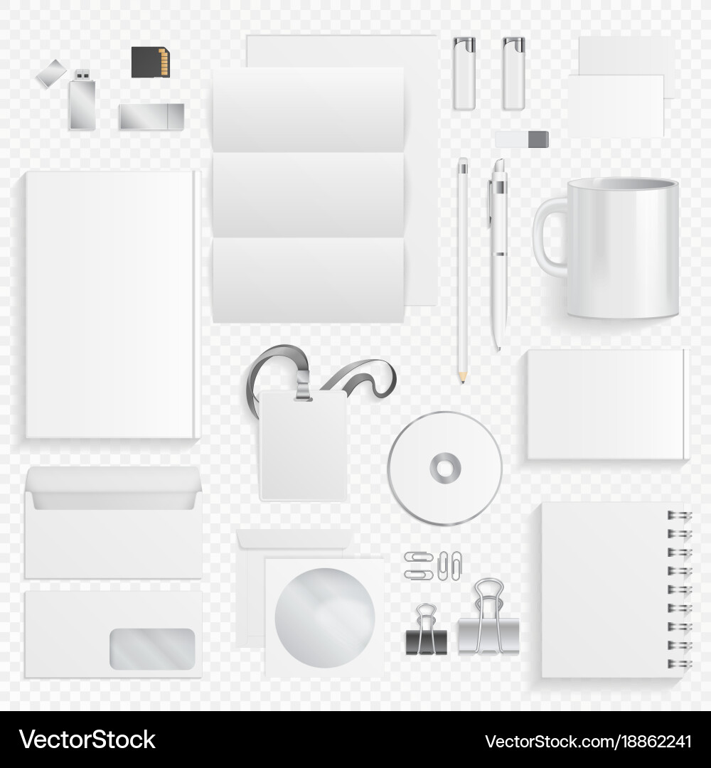 Corporate identity business items icons Royalty Free Vector