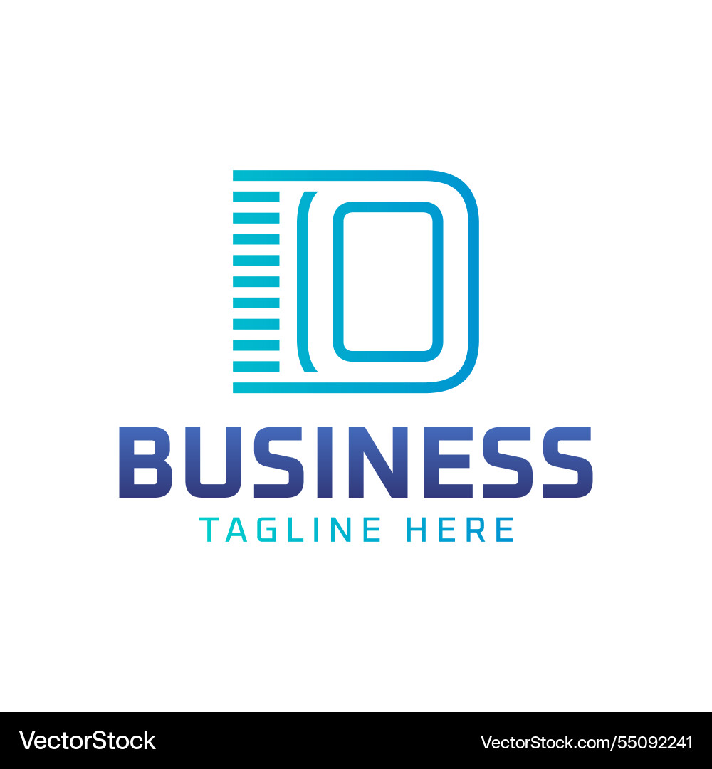 Io logo design sleek modern letter Royalty Free Vector Image