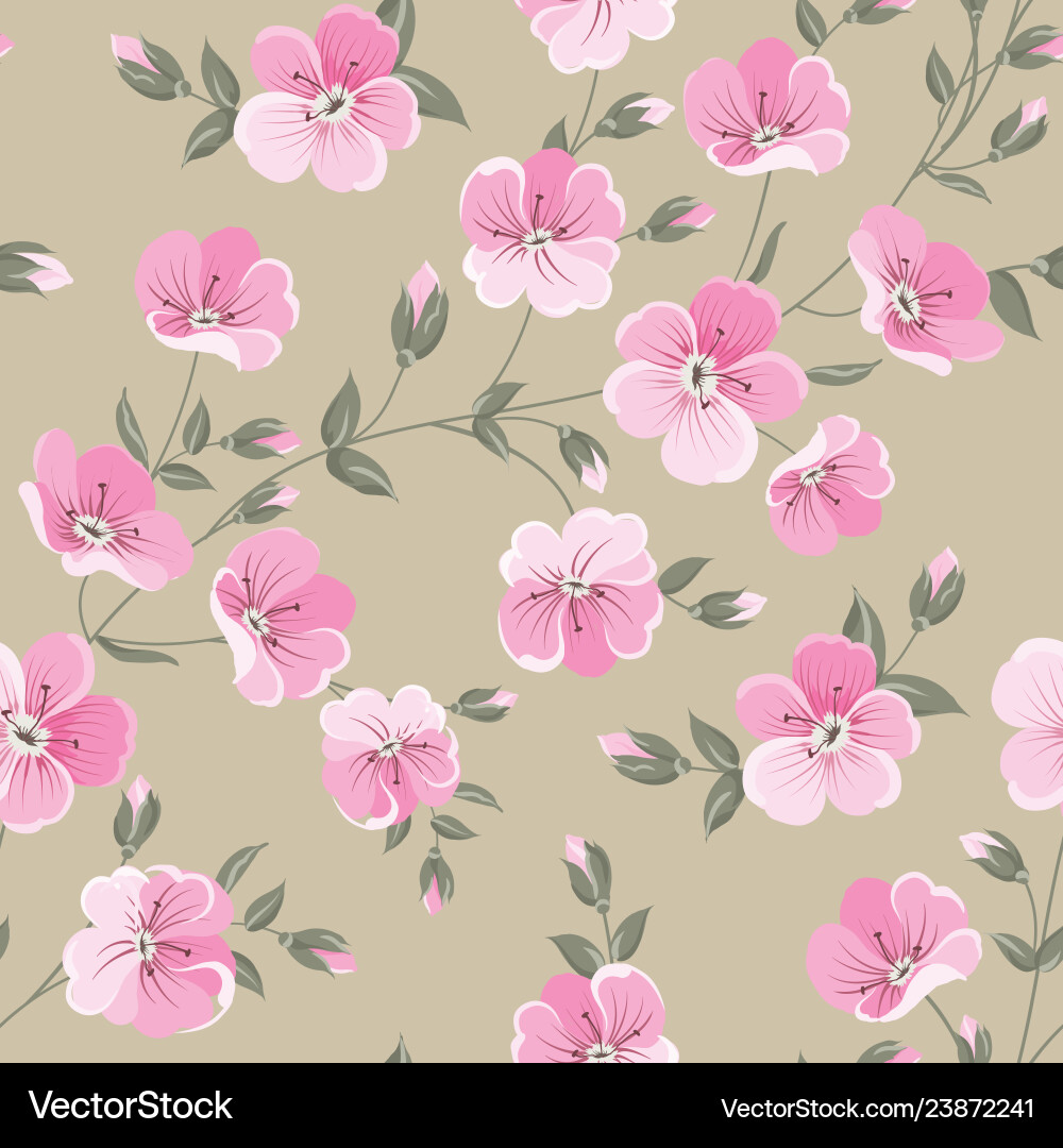 Linum seamless pattern for fabric swatches Vector Image