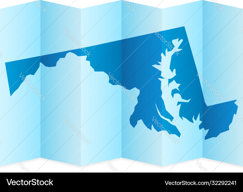 Maryland map Royalty Free Vector Image - VectorStock