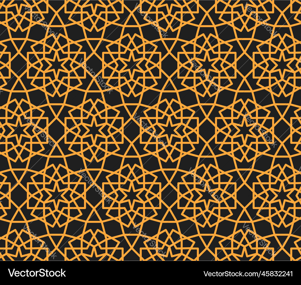 Mashrabiya arabesque arabic seamless pattern Vector Image