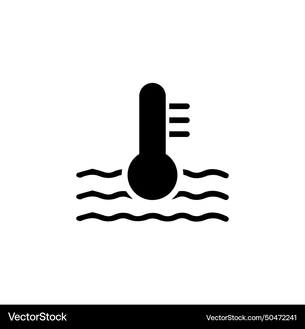 Motor temperature flat icon Royalty Free Vector Image