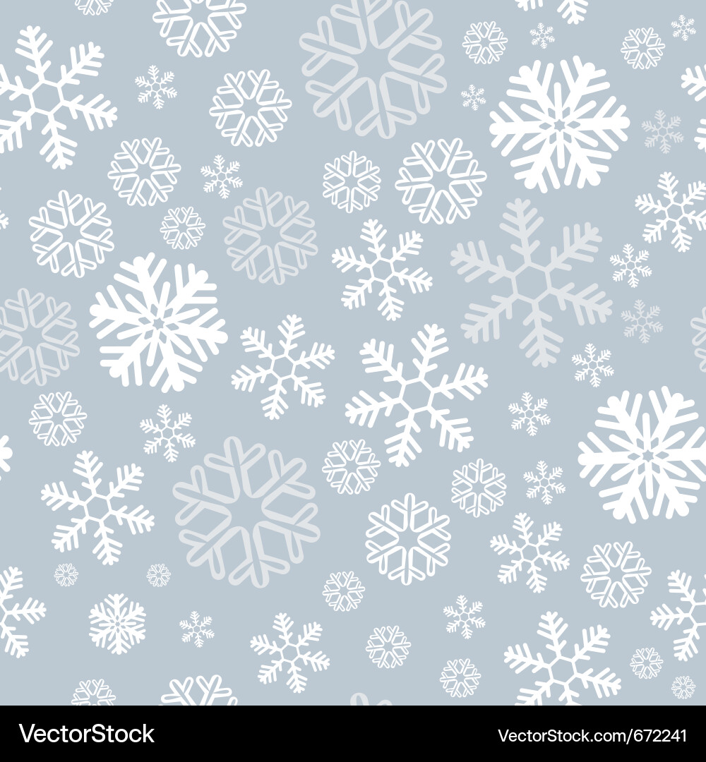 Snowflake seamless background Royalty Free Vector Image