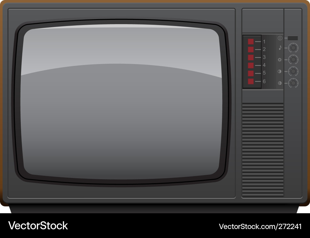 Soviet tv set Royalty Free Vector Image - VectorStock