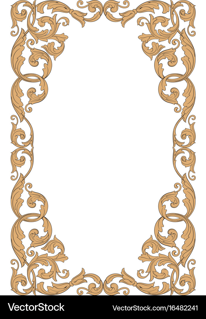 Vintage baroque ornament Royalty Free Vector Image