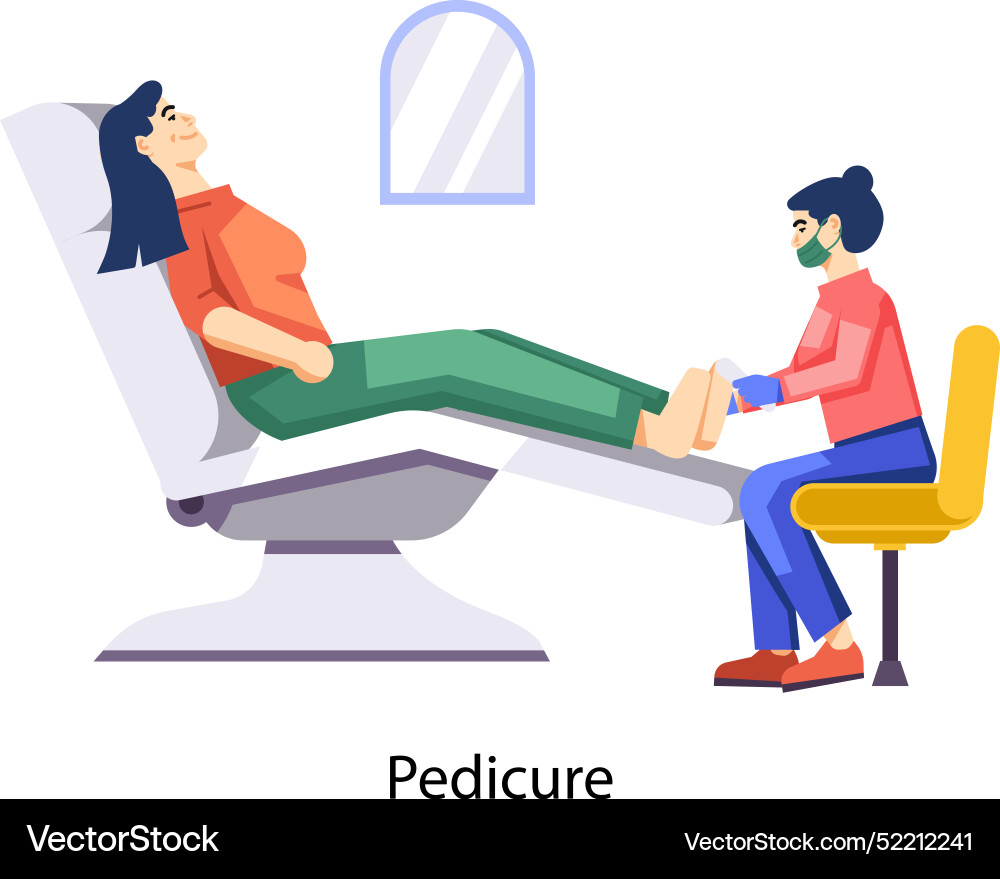 Webcharacter based flat style of pedi Royalty Free Vector