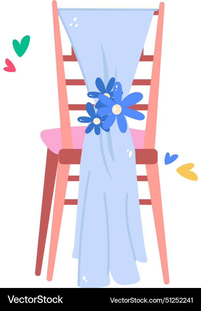 Wedding chair Royalty Free Vector Image - VectorStock