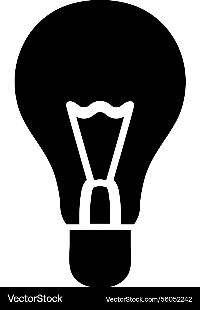 A modern light bulb icon idea Royalty Free Vector Image