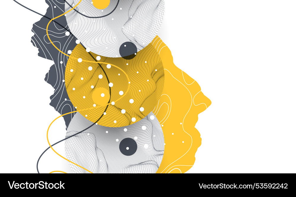 Abstract art wireframe background modern science Vector Image