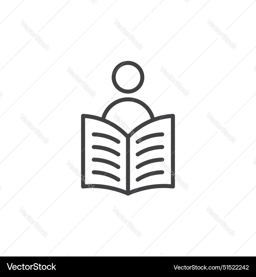 Book open reader icon Royalty Free Vector Image