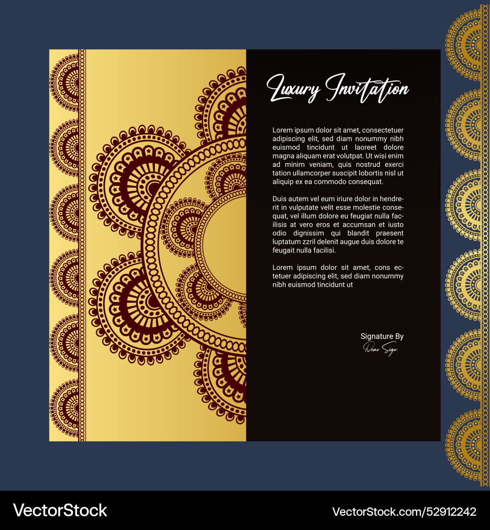 Classical and traditional invitation card Vector Image