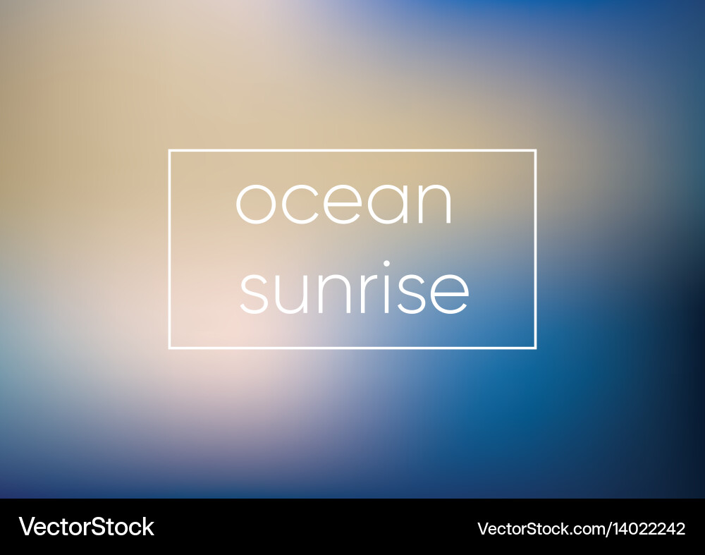 Ocean Sunrise Abstract Blue Royalty Free Vector Image