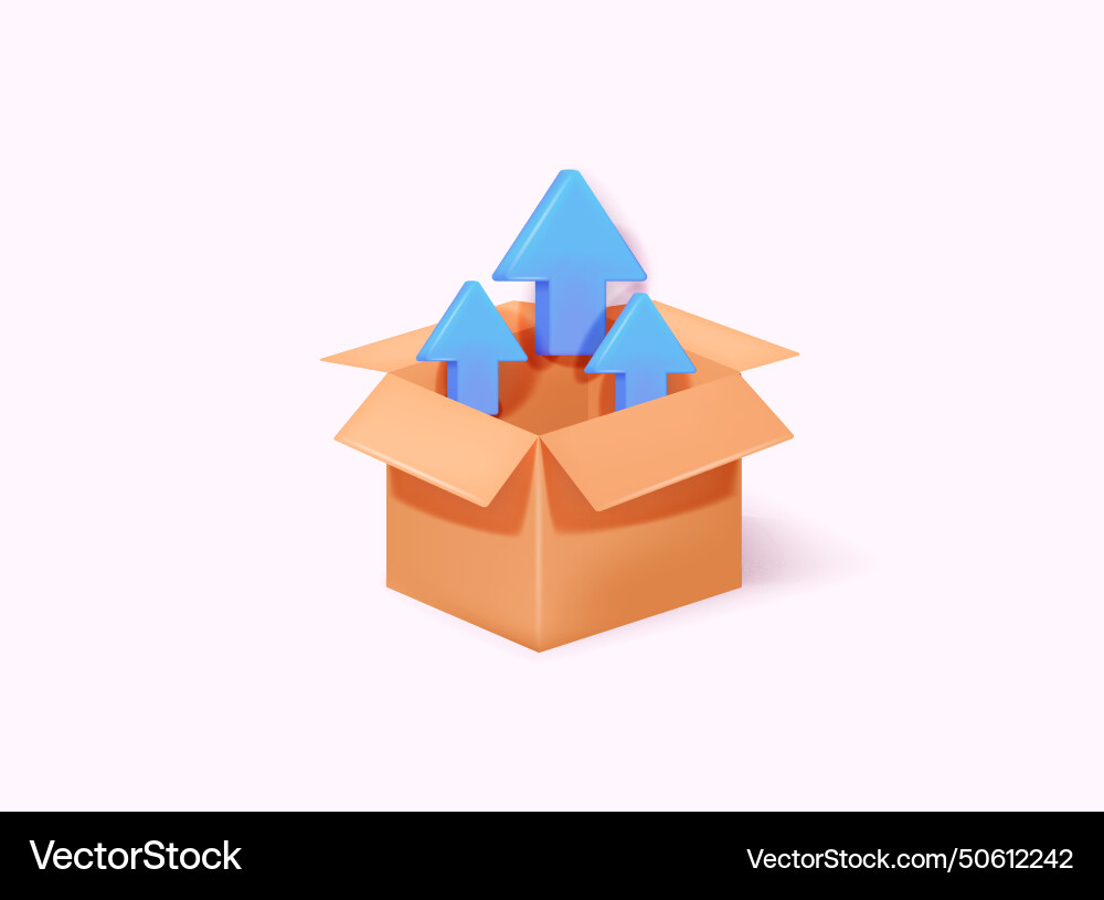 Package delivery box cargo distribution Royalty Free Vector