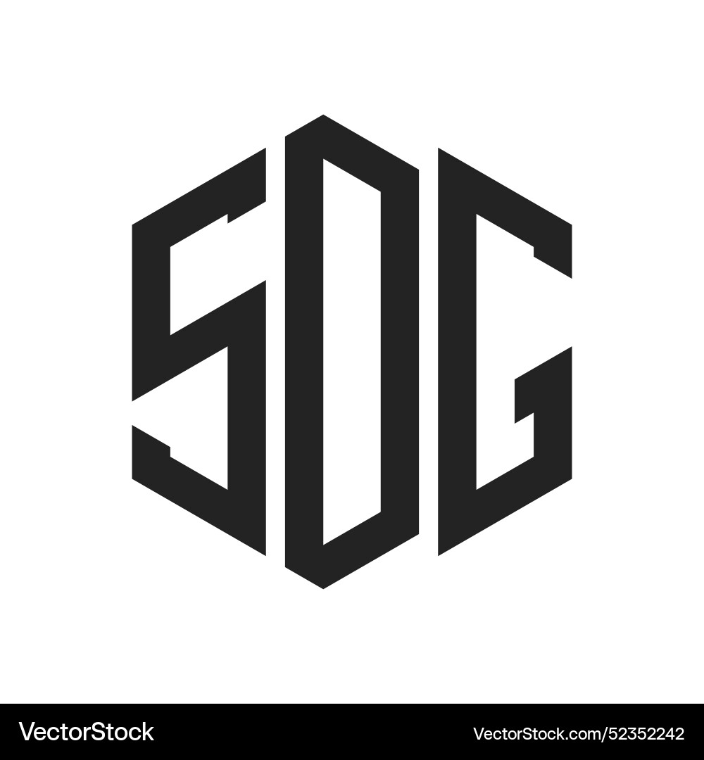 Sdg logo design initial letter monogram Royalty Free Vector