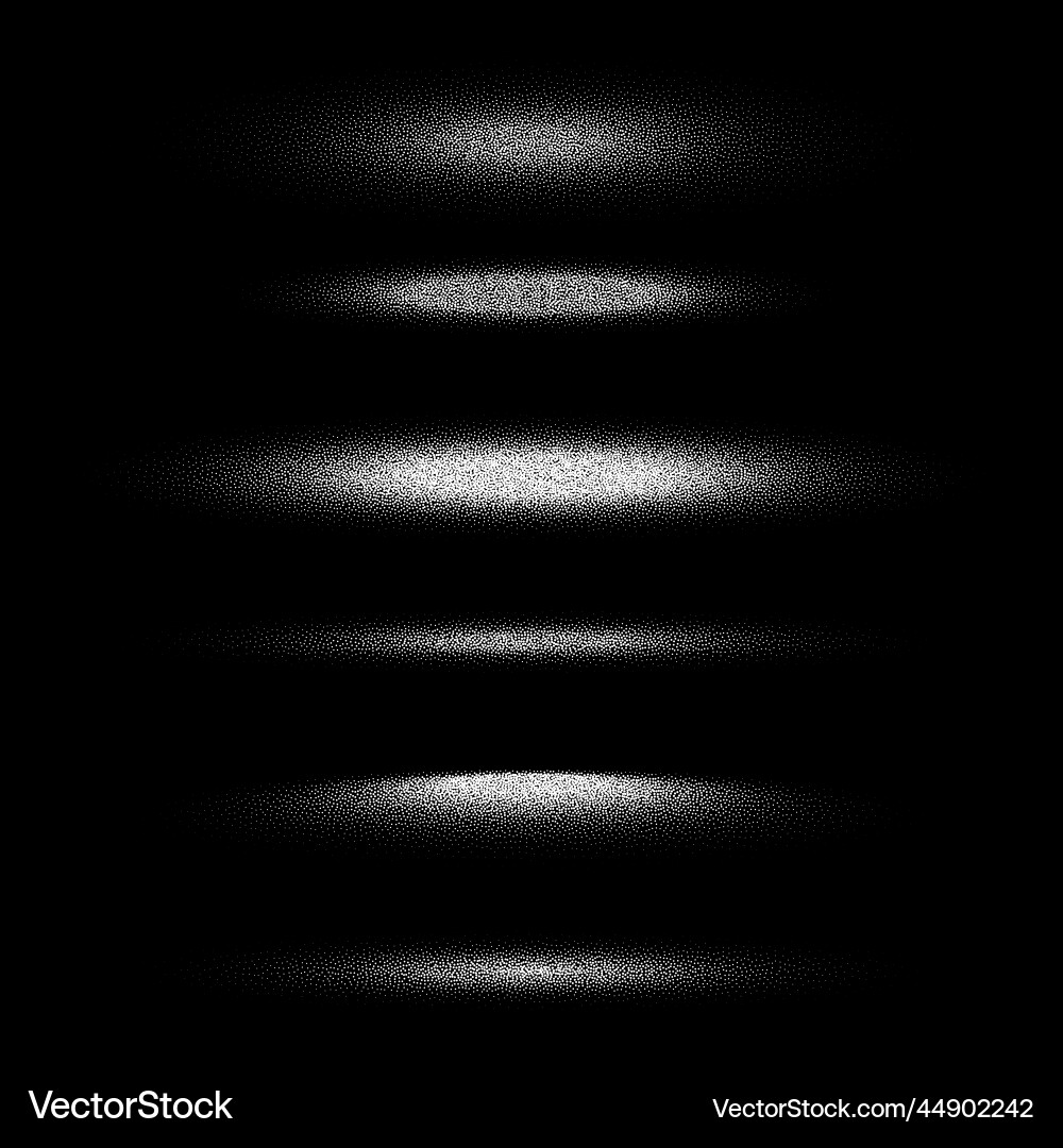 Stipple shadows set dotted design elements Vector Image