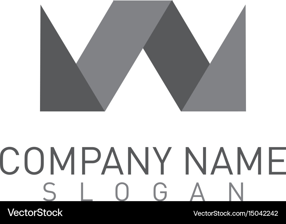 W design Royalty Free Vector Image - VectorStock