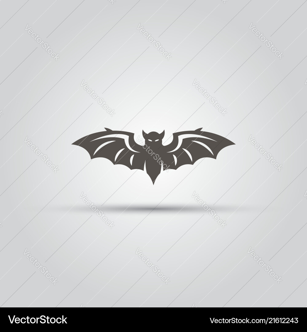 Bat isolated black icon or sign Royalty Free Vector Image