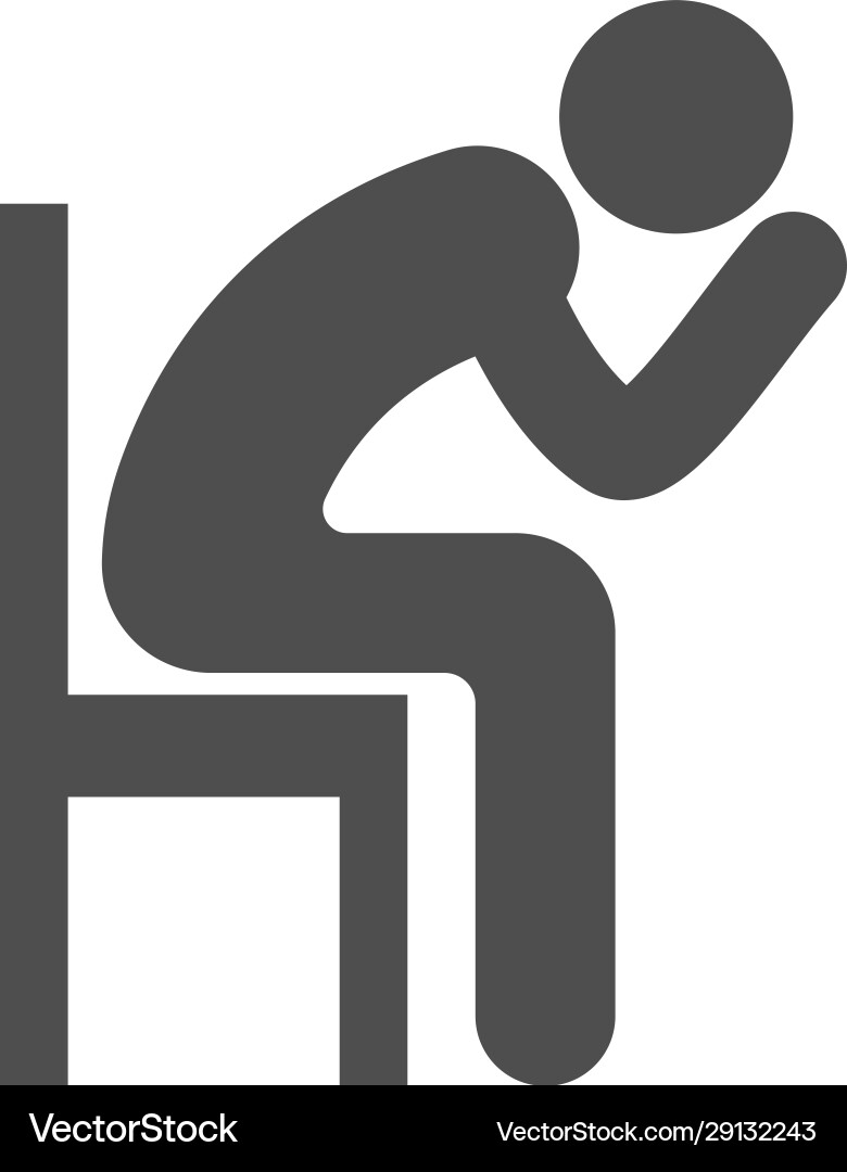 Depression stress and sadness icon symbol Vector Image