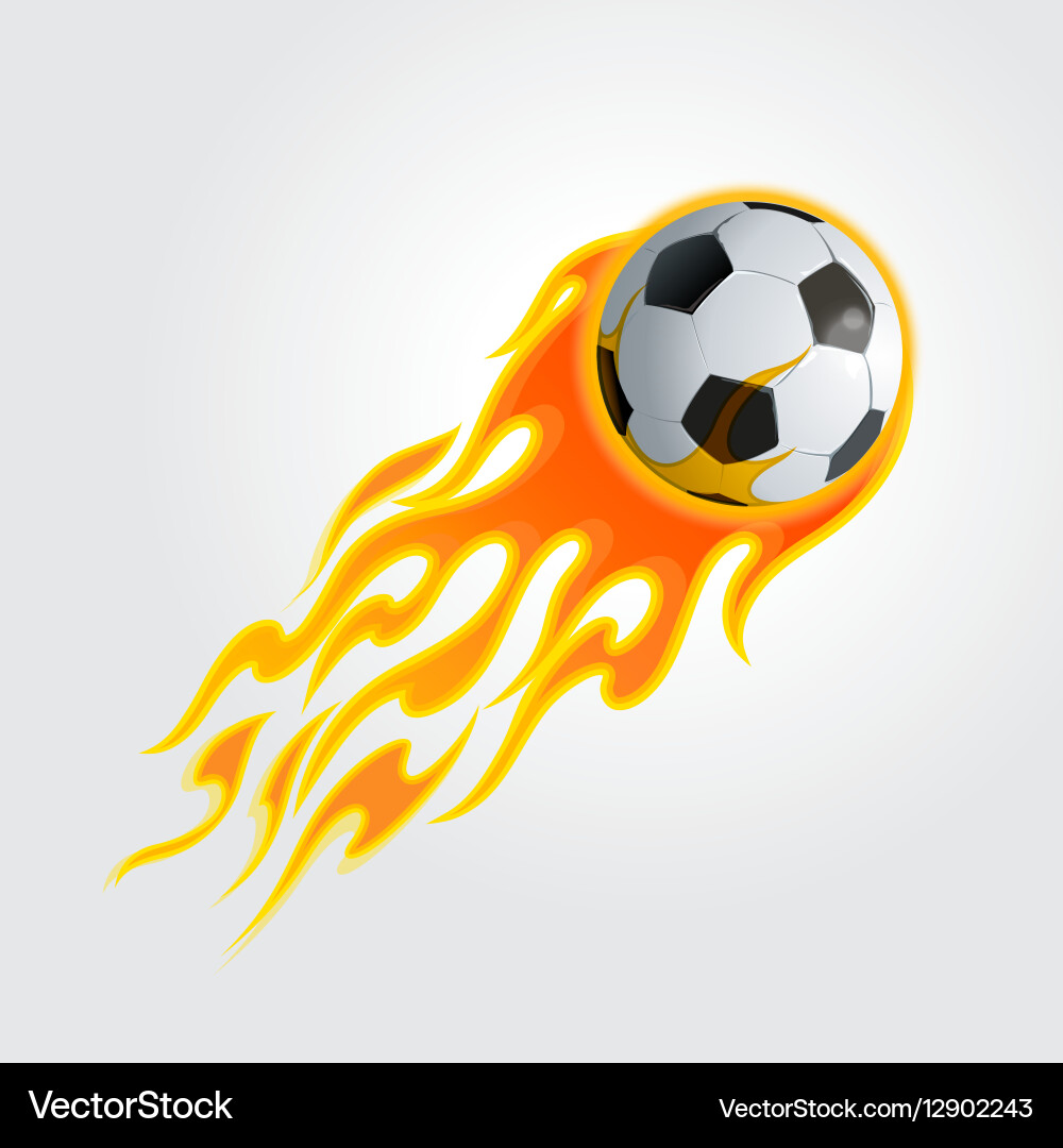 Soccer Fire Fiery Vector Images (90)