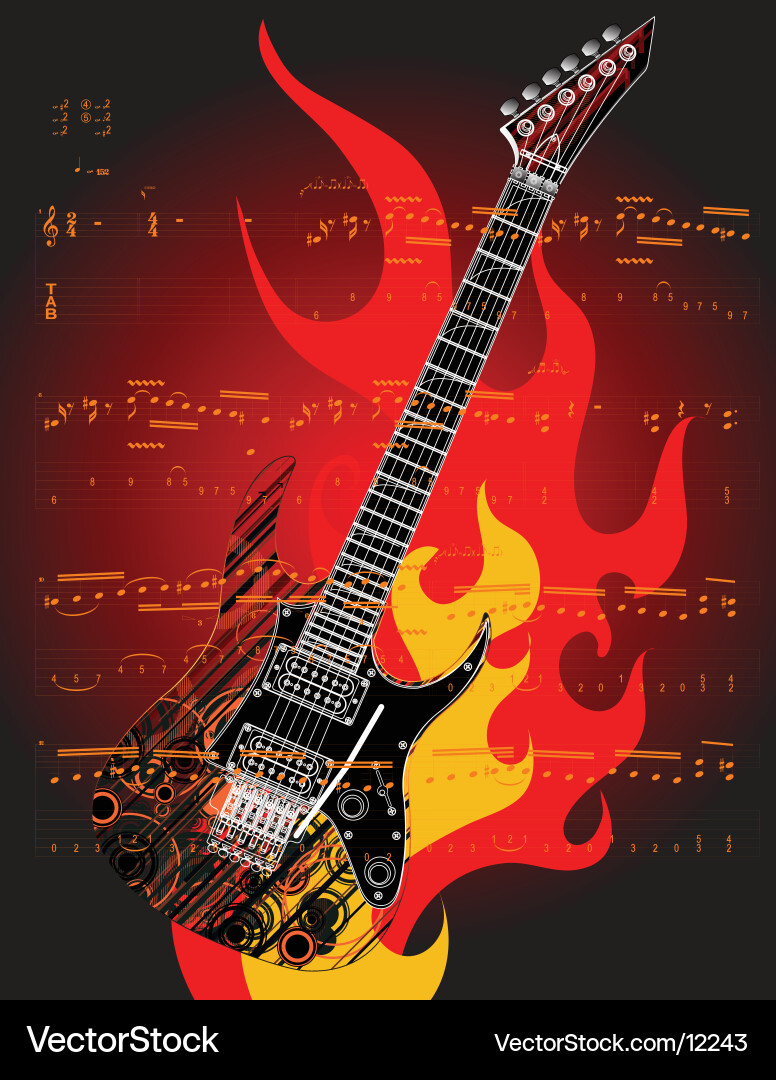 Guitar Royalty Free Vector Image - VectorStock