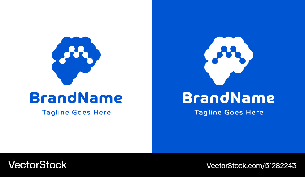 Letter m brain logo for business related Vector Image