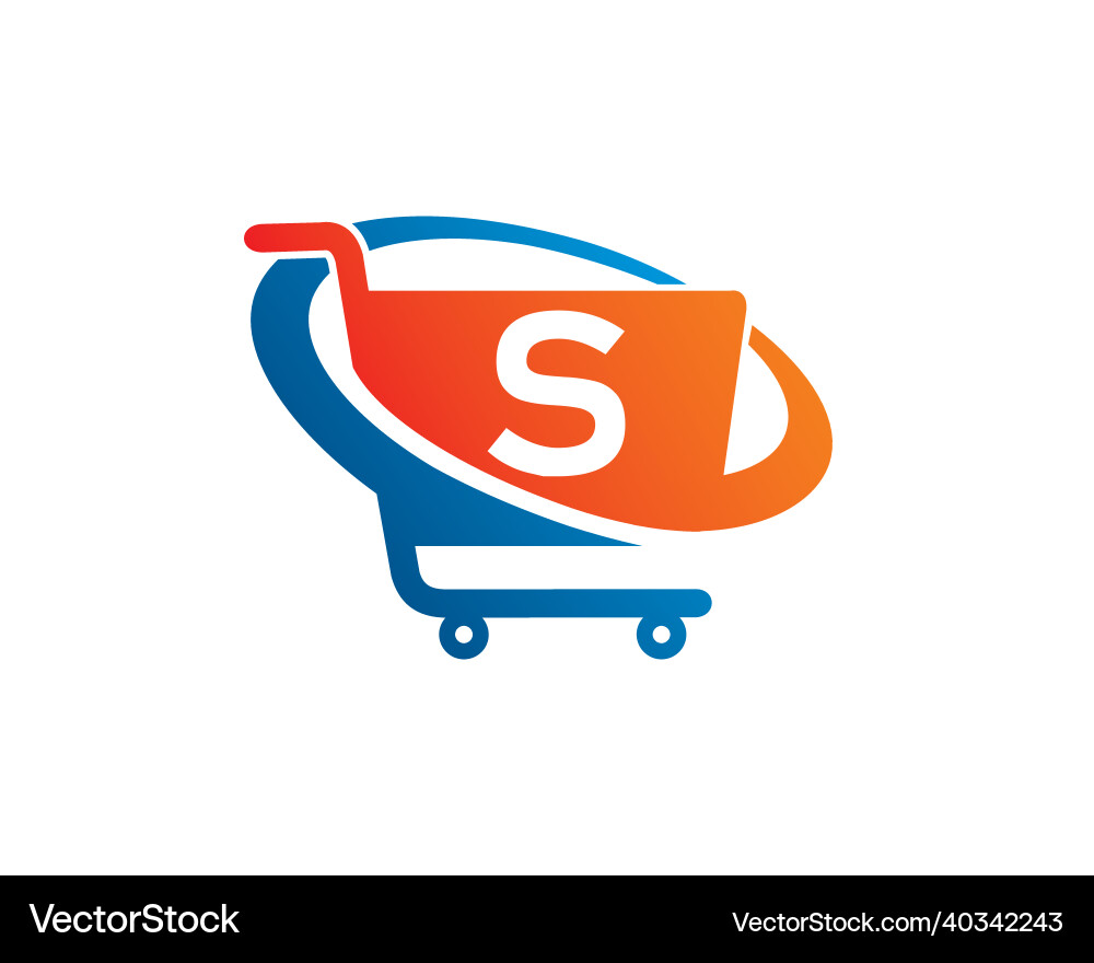 Letter s shop logo template icon symbol Royalty Free Vector