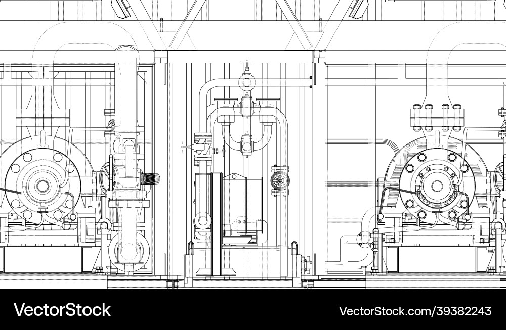 Pump station Royalty Free Vector Image - VectorStock