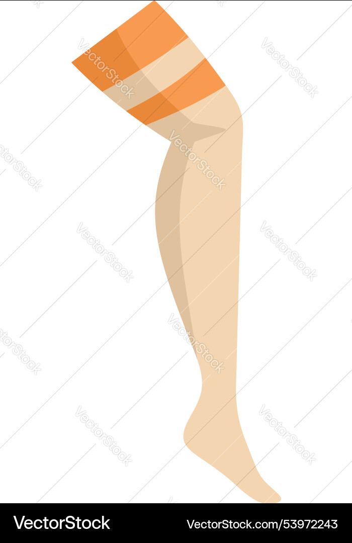 Woman leg with compression stocking for varicose Vector Image