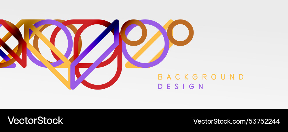 Abstract background - colorful circle lines Vector Image