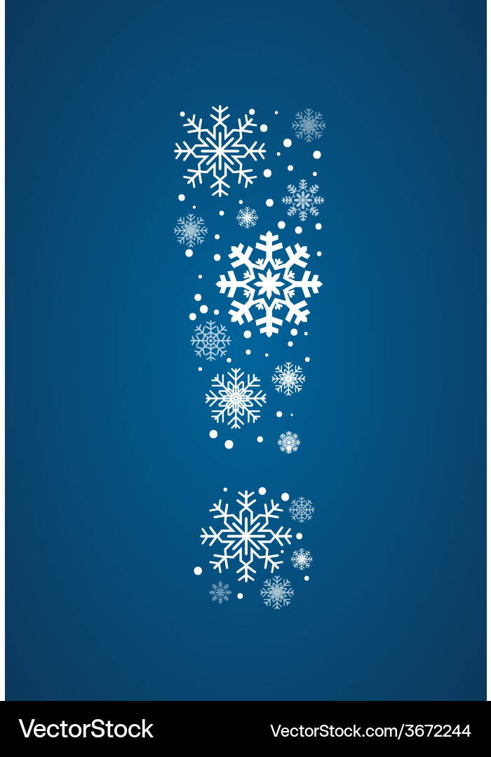 Frosty Snowflake Exclamation Point Royalty Free Vector Image
