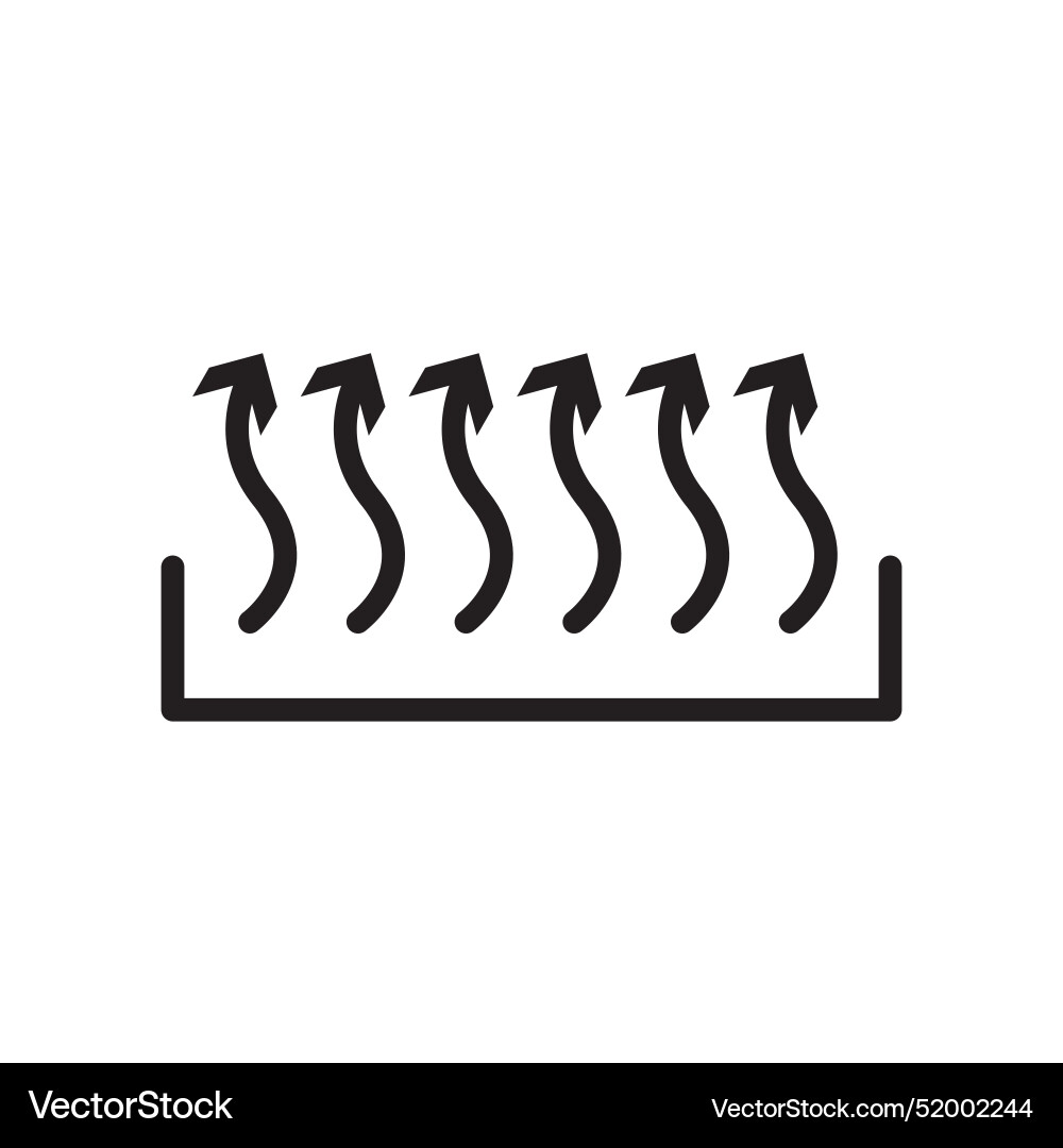 Heat icon for temperature indicators cooking Vector Image