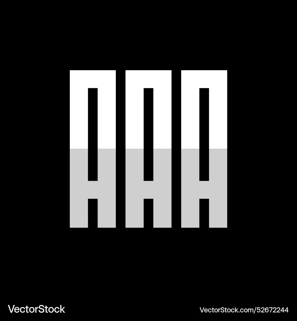 Initial letter aaa logo design template elements Vector Image
