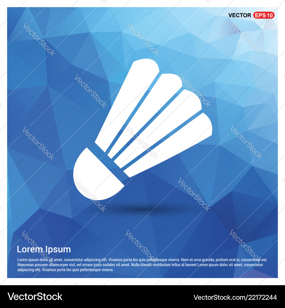 Shuttlecock icon Royalty Free Vector Image - VectorStock