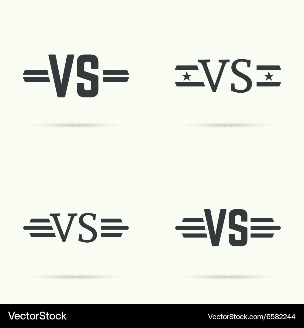 Versus sign Royalty Free Vector Image - VectorStock
