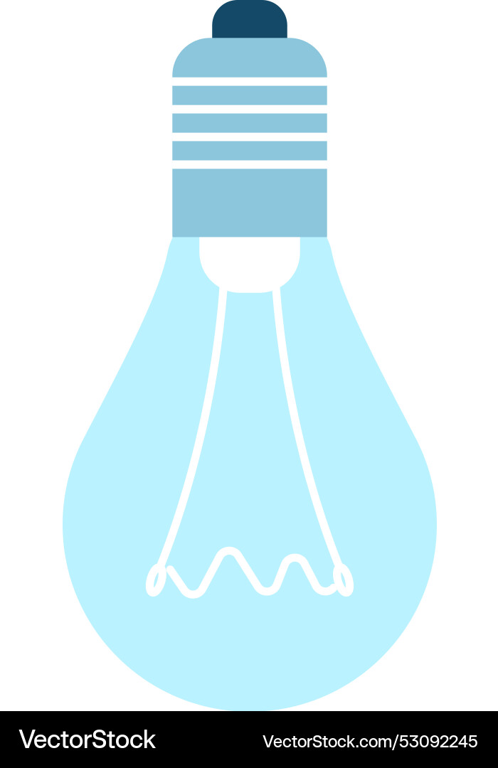 Blue lightbulb icon electric light power symbol Vector Image