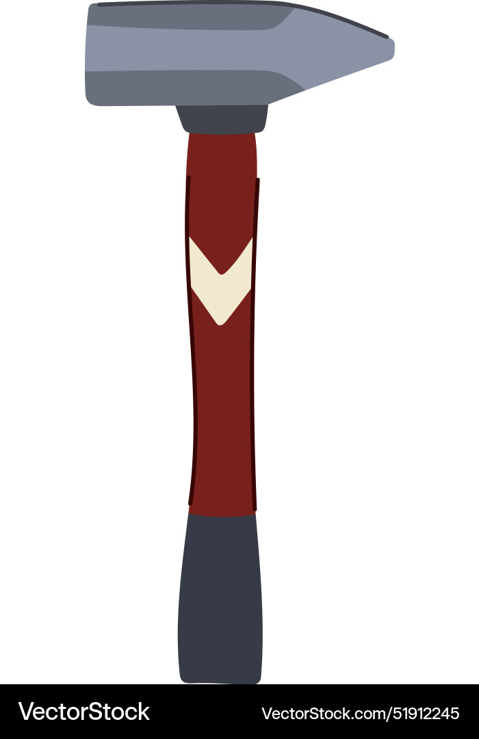 Builder mason s hammer cartoon Royalty Free Vector Image