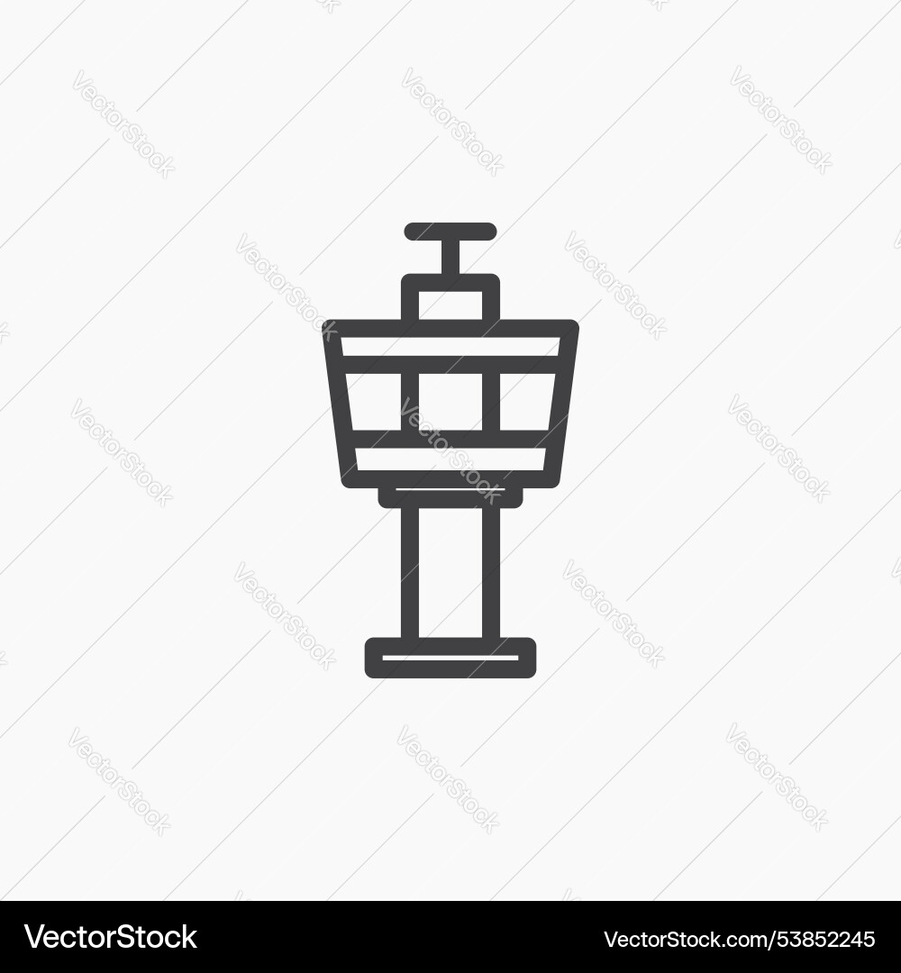 Control tower icon set Royalty Free Vector Image