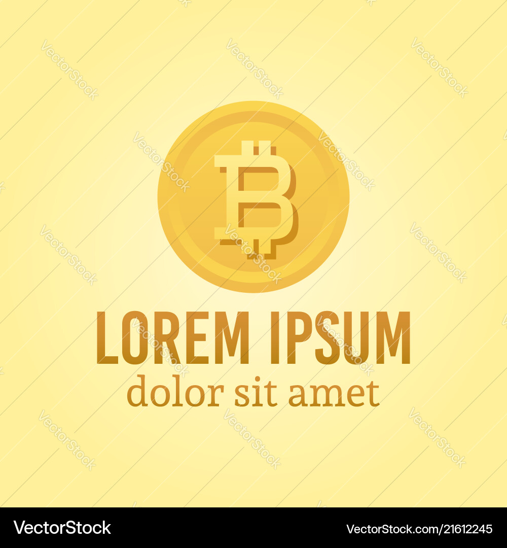 Cryptography currency logo template Royalty Free Vector