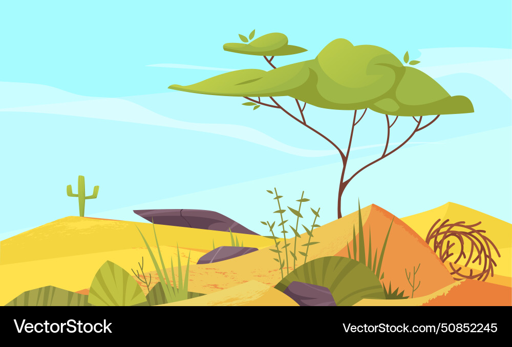 Ecosystem types cartoon Royalty Free Vector Image