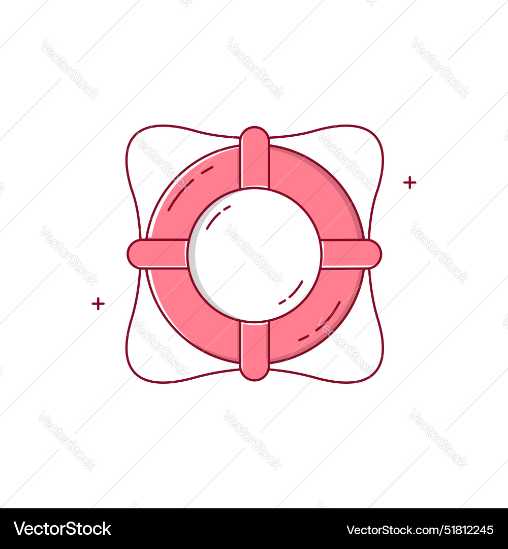 Life ring safety jacket icon design Royalty Free Vector