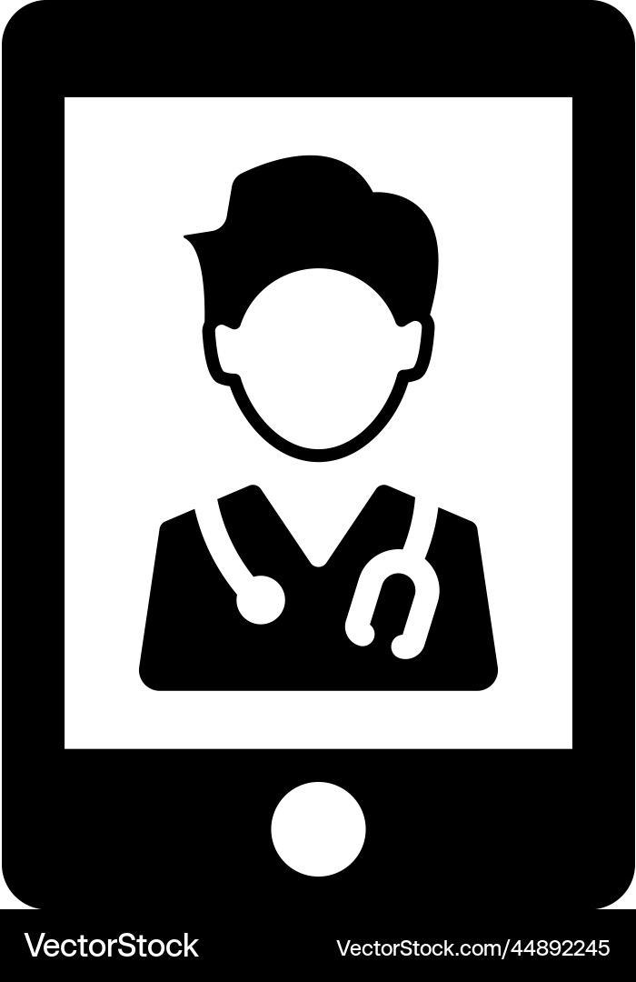 Mobile Healthcare Icon Royalty Free Vector Image