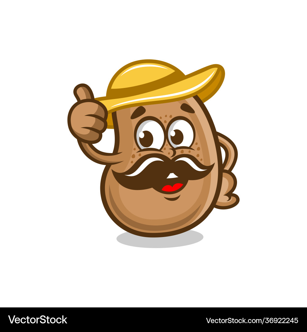 Modern mascot potato chips logo Royalty Free Vector Image