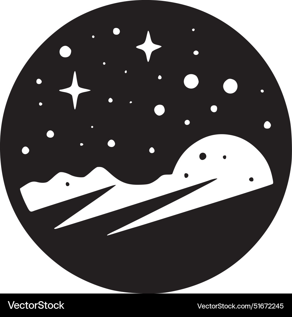 Moon - minimalist and simple silhouette Royalty Free Vector