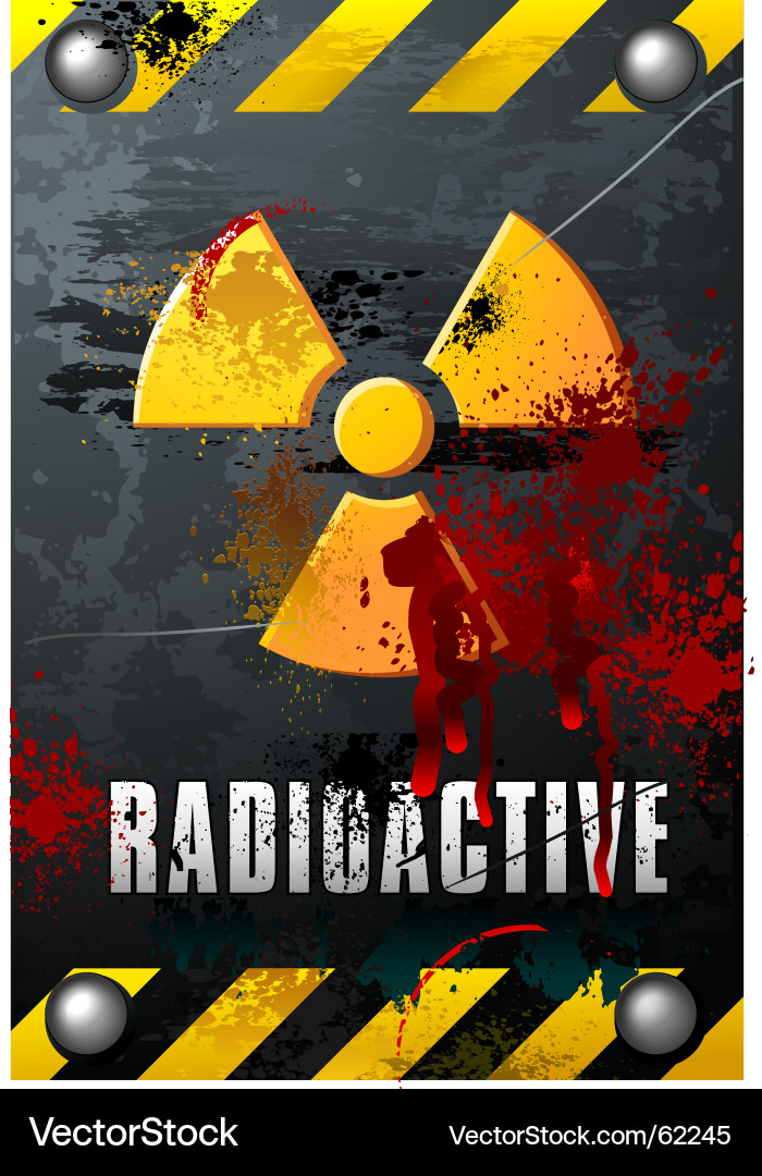 Radioactivity plate Royalty Free Vector Image - VectorStock