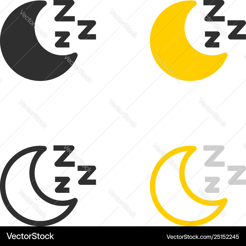 Sleep mode icons Royalty Free Vector Image - VectorStock