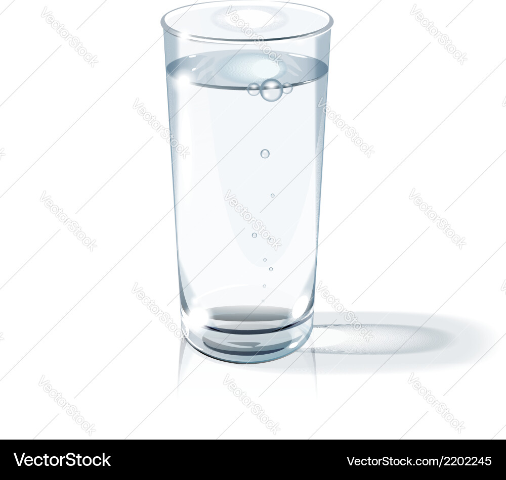 Water glass Royalty Free Vector Image - VectorStock