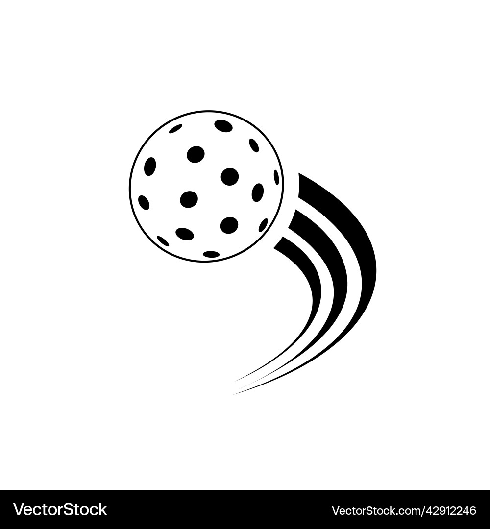 A flying pickleball Royalty Free Vector Image - VectorStock